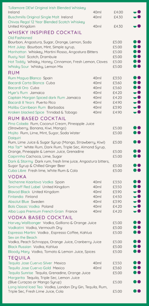 Ambassador Cruise Line Drinks Menus & Prices (2025)