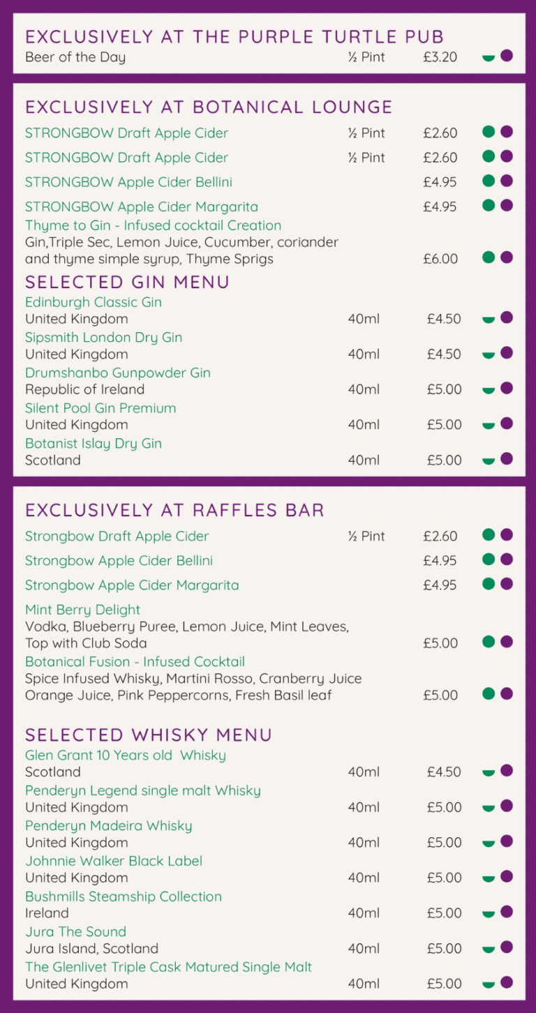 Ambassador Cruise Line Drinks Menus & Prices (2025)