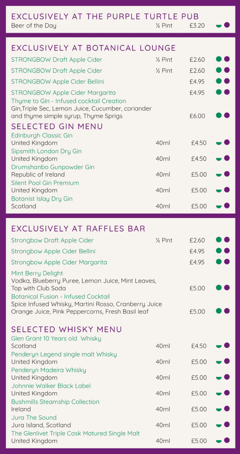 Ambassador Cruise Line Drinks Menus & Prices (2025)