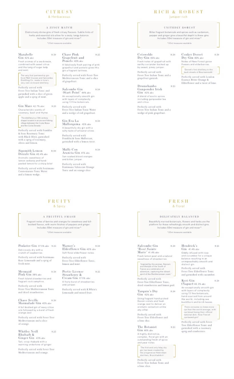 Check Out The Drinks Menus and Prices Before Booking P&O Cruises