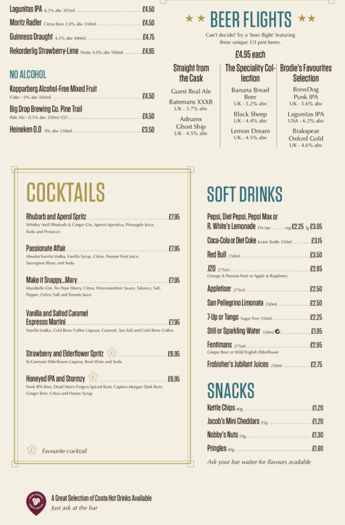 Check Out The Drinks Menus and Prices Before Booking P&O Cruises