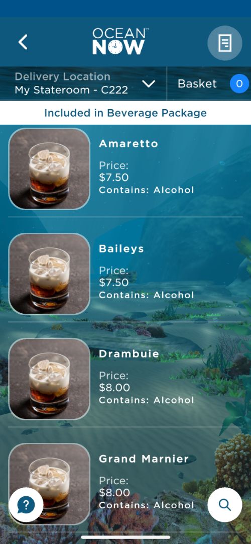 Princess Cruises Drinks Menus With Prices (2022)