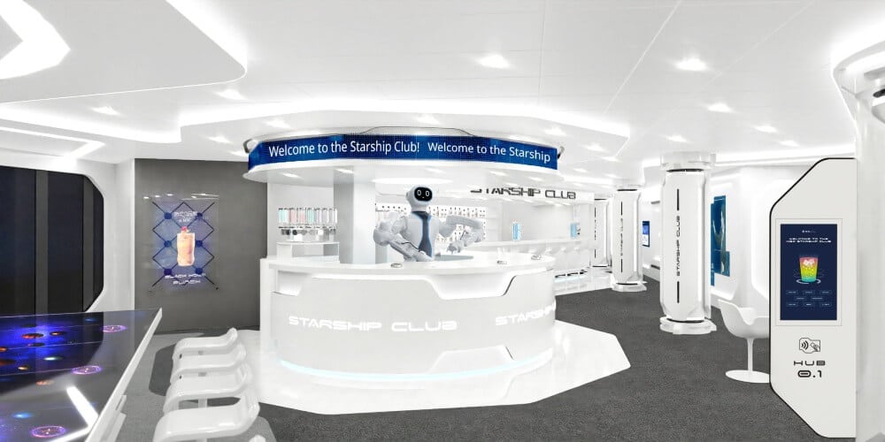 MSC Starship Club & Rob the Humanoid Robotic Bartender