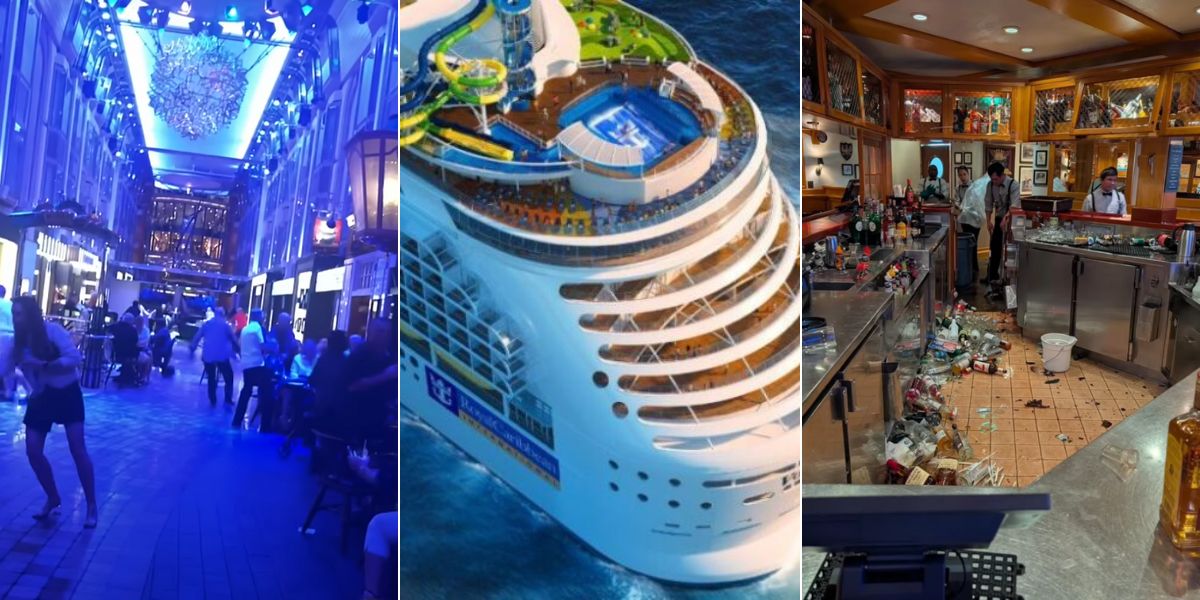 Explorer Of The Seas Hit By Sudden Wave Causing Dramatic Tilt