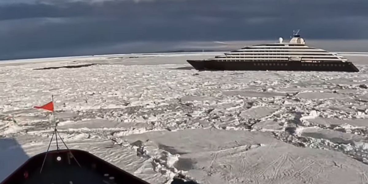 Luxury Expedition Ship Receives Icebreaking Assistance In Antarctic Waters