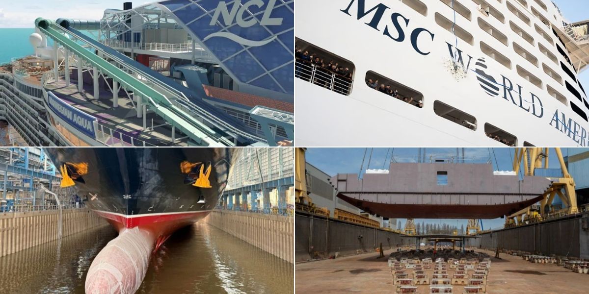 Excitement Builds As 4 New Cruise Ships Reach Important Milestones