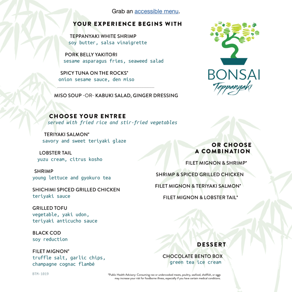 Carnival Cruise Food Menus - Luxury Cruising